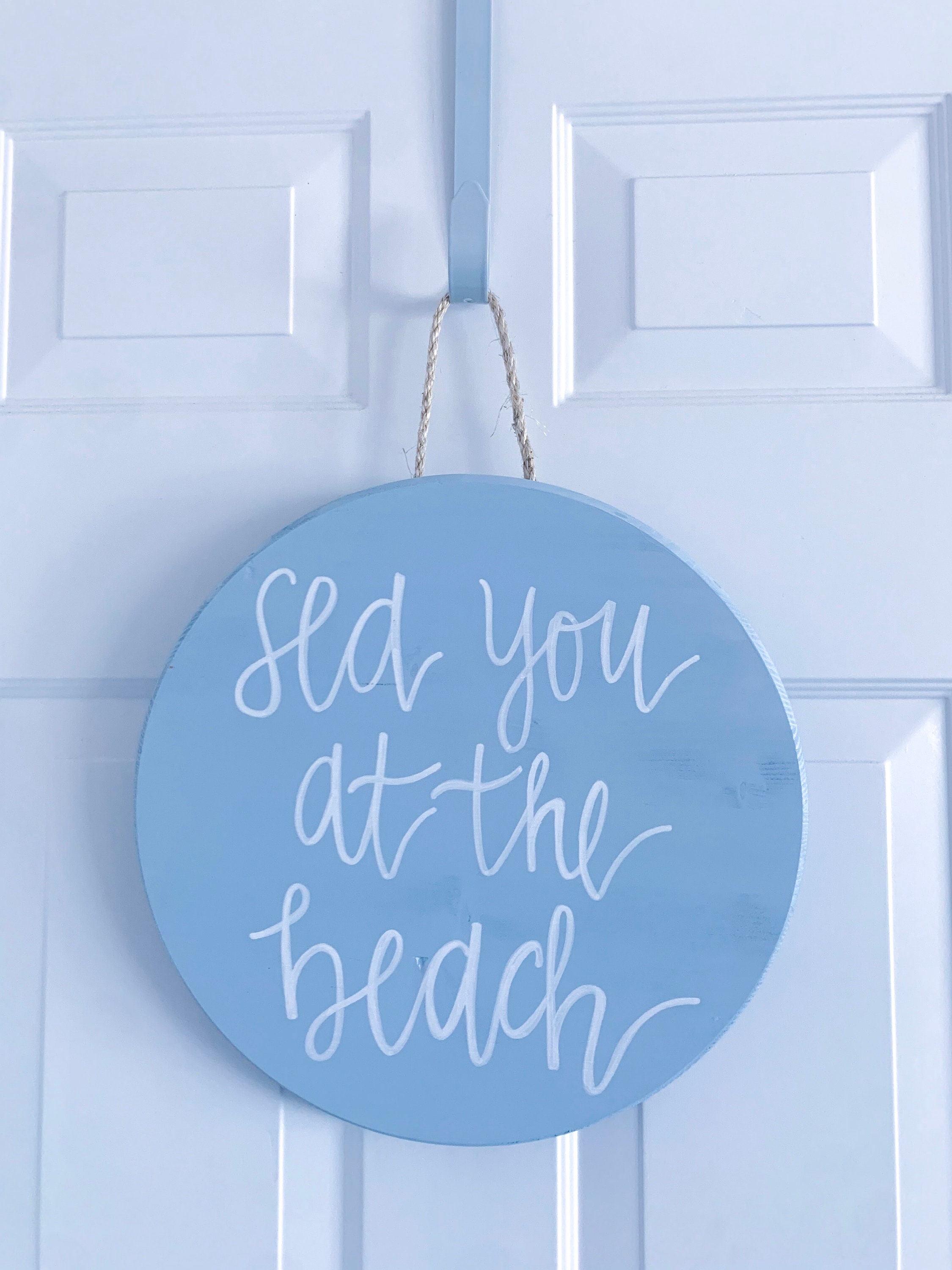 Sea You at the Beach Door Sign Beach House Sign Coastal - Etsy