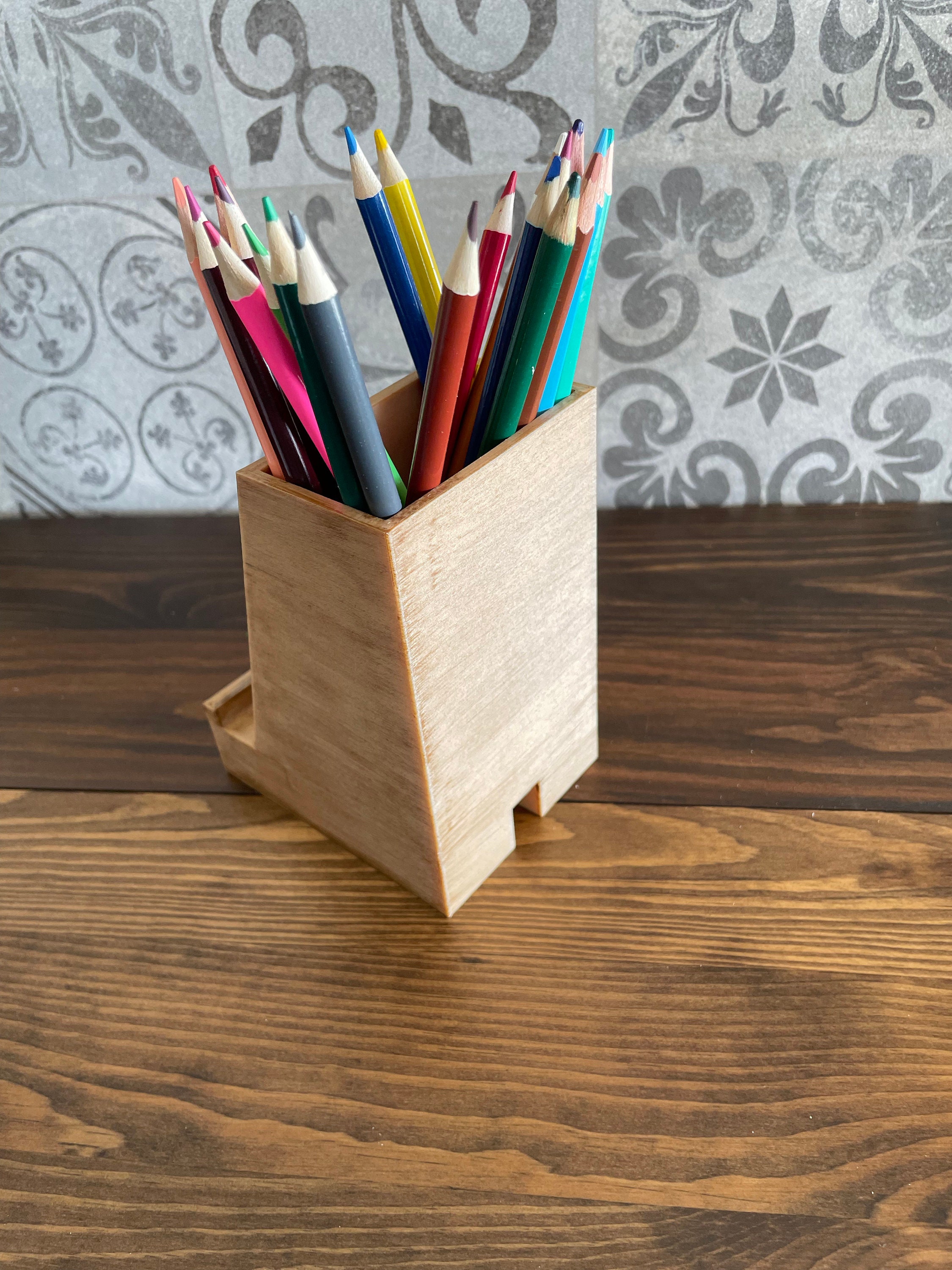 Baby Groot Modern Phone Stand 3d Printed Wood Look Rustic Pencil Holder ...