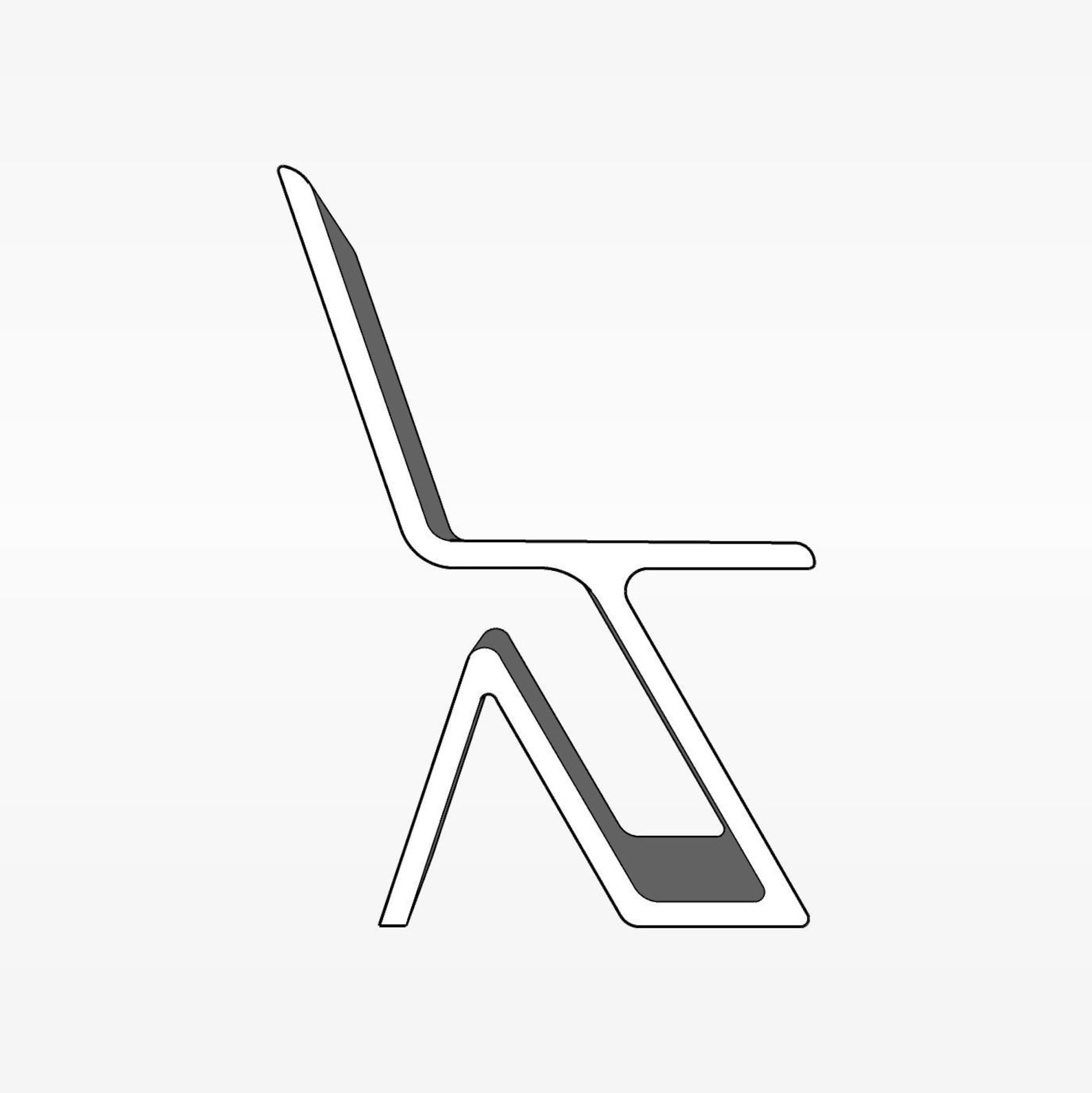 Modern Side Chair 3D Print File STL File Contemporary Design Miniature ...