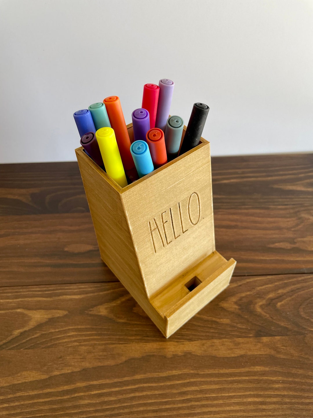 Modern Phone Stand 3D Printed Desk Accessory Rustic - Etsy