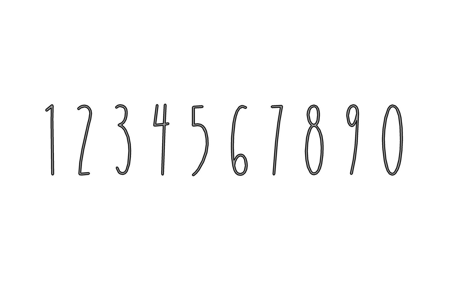 Rae Dunn Numbers | 3D Print File | STL File | Rae Dunn 3D Font | 3D ...