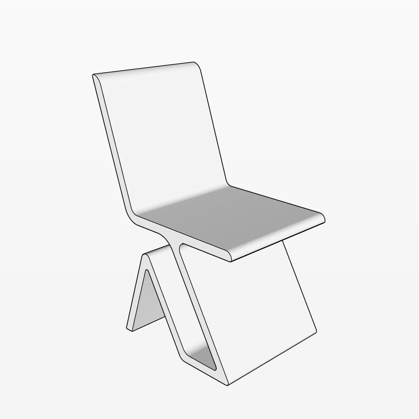 Modern Side Chair 3D Print File STL File Contemporary - Etsy