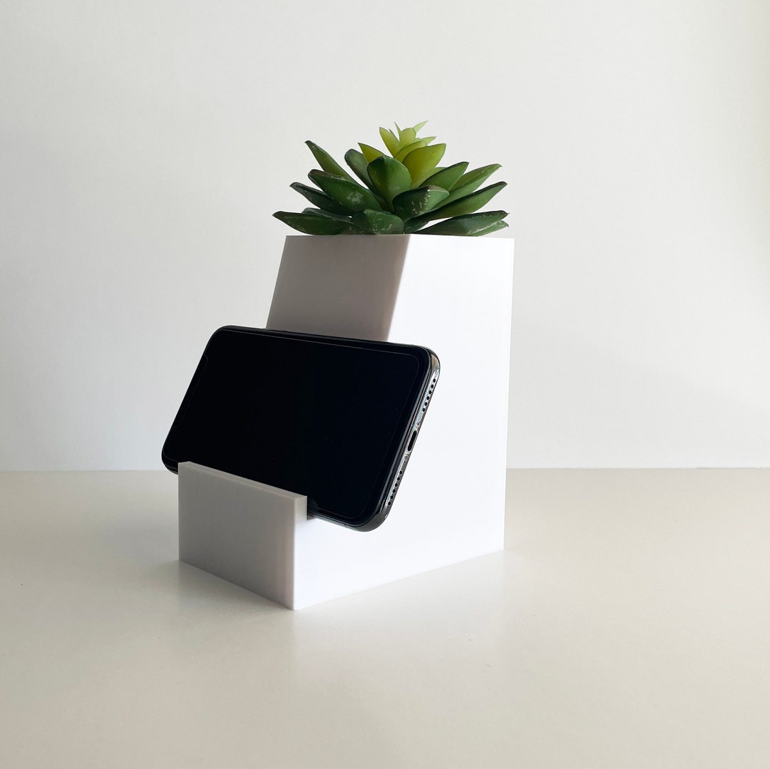 Modern Geometric phone Stand 3d Printed Pencil Holder Desk Accessory ...