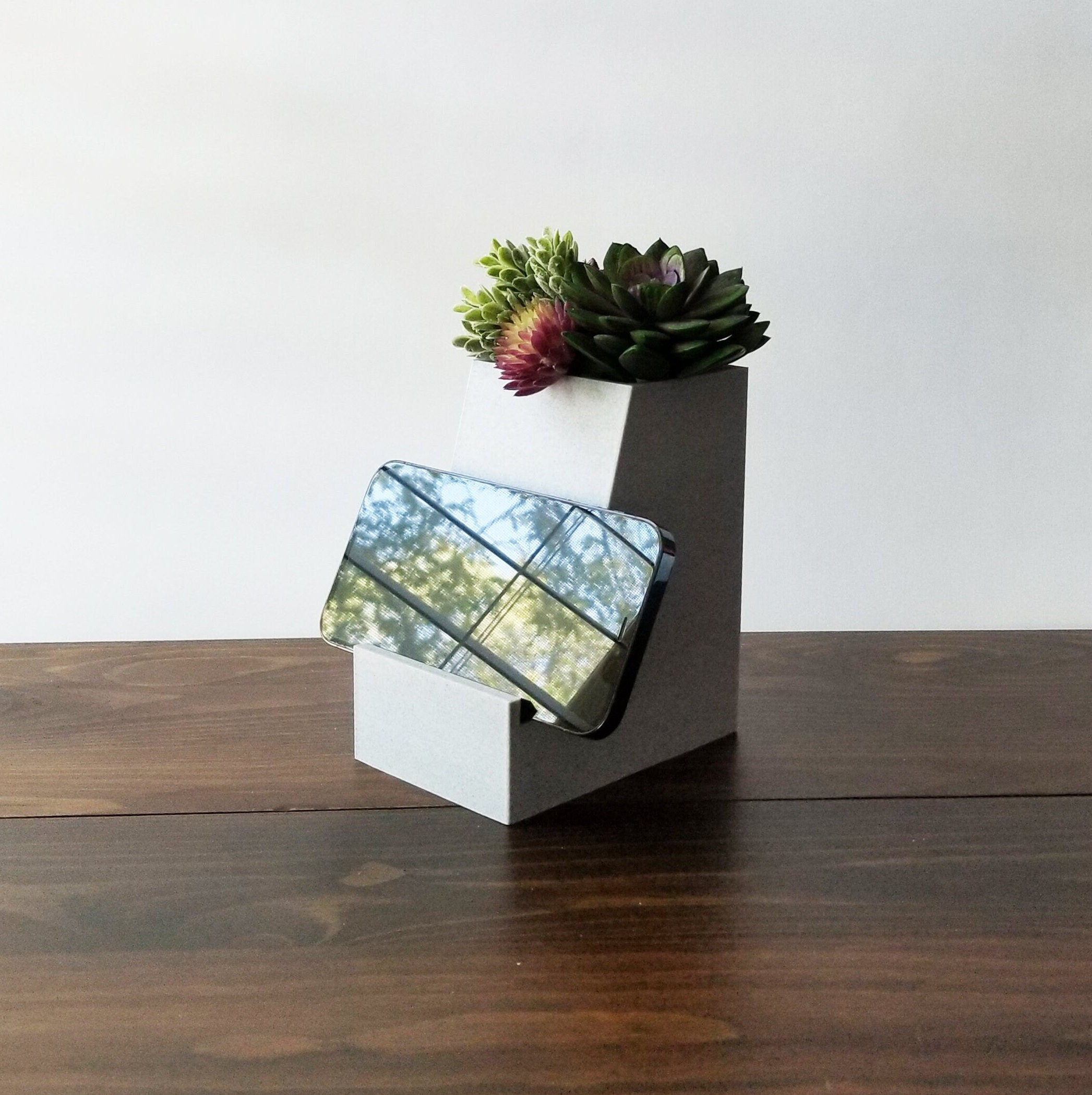 Modern Phone Stand 3d Printed Marble Finish Pencil | Etsy