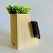 Modern Phone Stand Phone Holder 3D Printed Wood Slat Design Linear ...