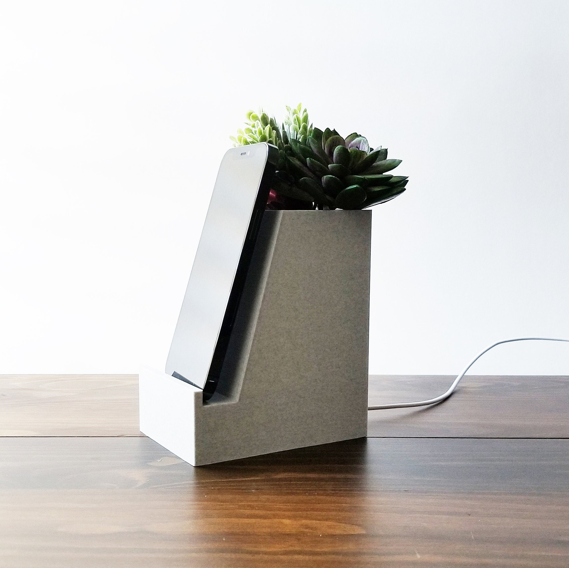 Modern Phone Stand 3d Printed Marble Finish Pencil Holder Vase Desk ...