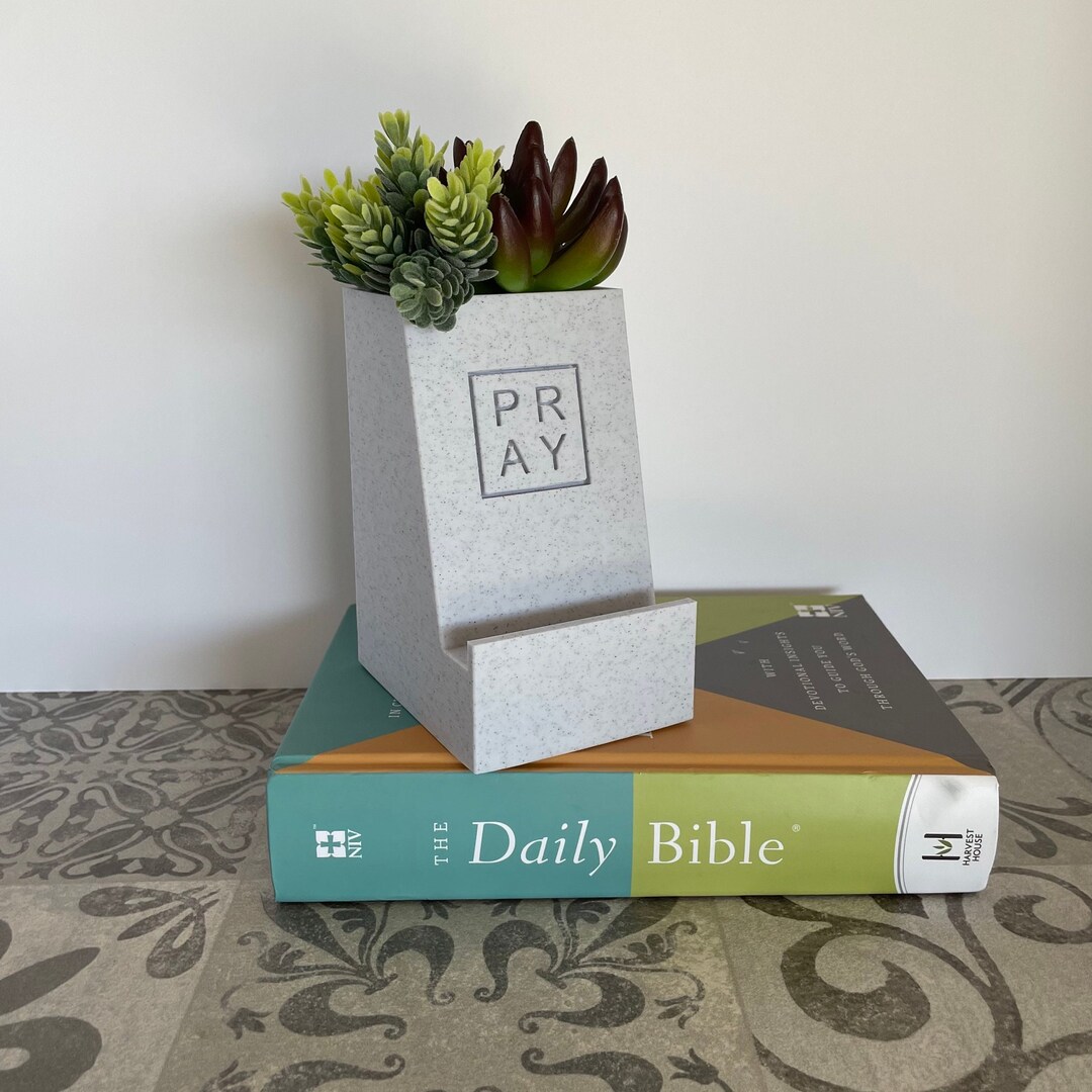 Pray Phone Stand Modern Phone Holder 3D Printed Faith Desk Accessory ...