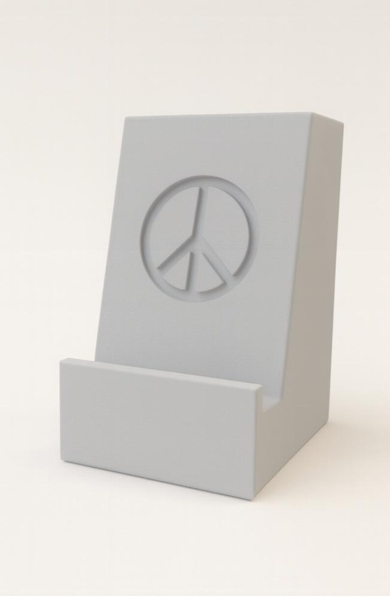 Peace Sign Phone Stand STL File – 3D Printable Minimalist Holder ...