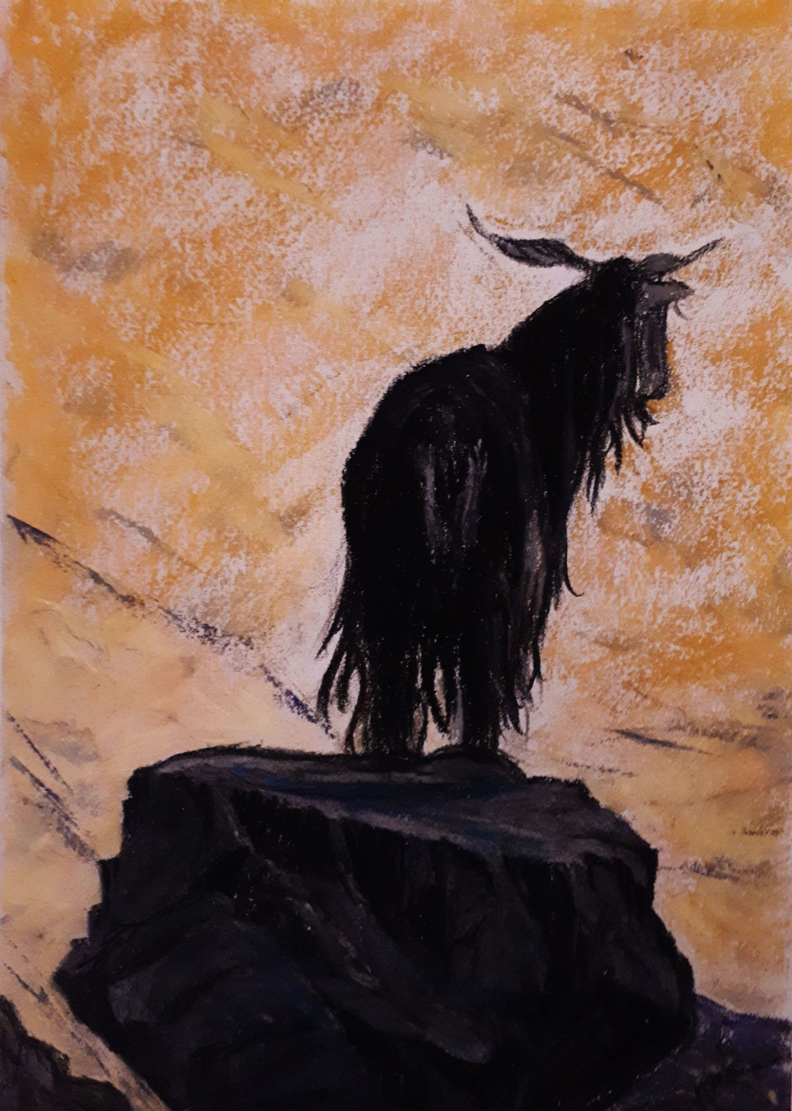 Billy Goat Original Soft Pastel, Goat Artwork, Unframed Art, Original ...