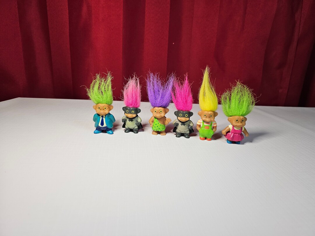 Vintage Troll Mini Figurine - Set of 6 - Etsy