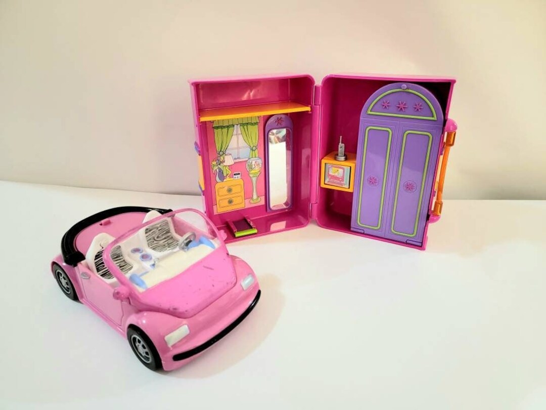 Polly Pocket Vintage Lot Car and House Room Pink - Etsy