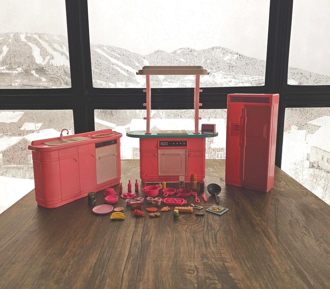 Barbie Vintage Kitchen 1986 1980s Pink Foods - Etsy