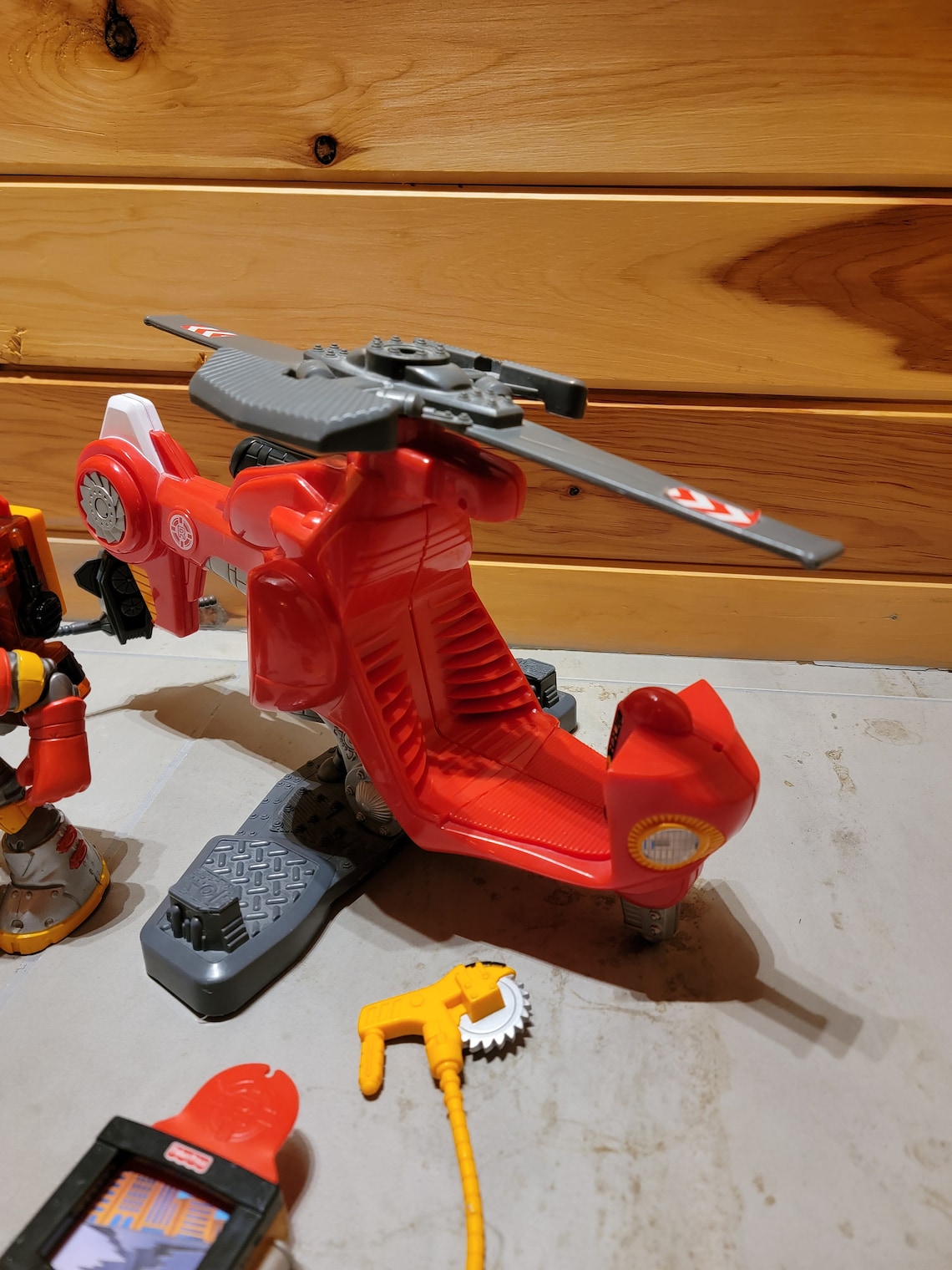 Vintage Fisher Price Rescue Heroes Helicopter Red + Figurine - Etsy