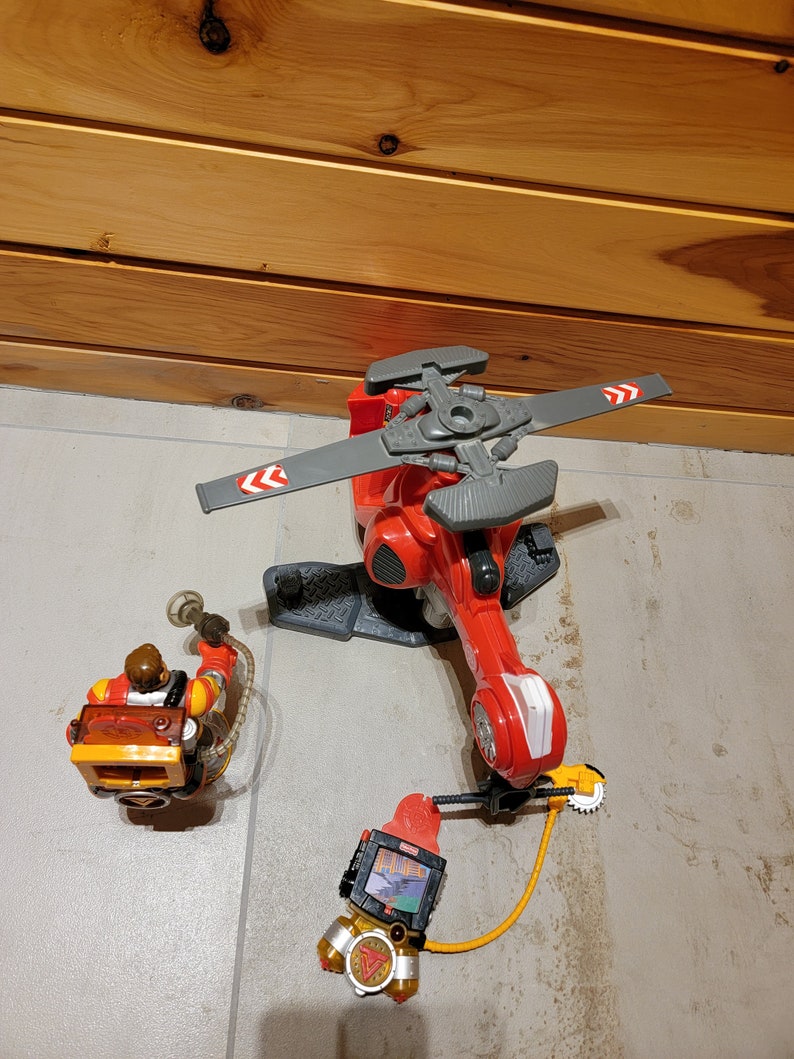 Vintage Fisher Price Rescue Heroes Helicopter Red + Figurine - Etsy