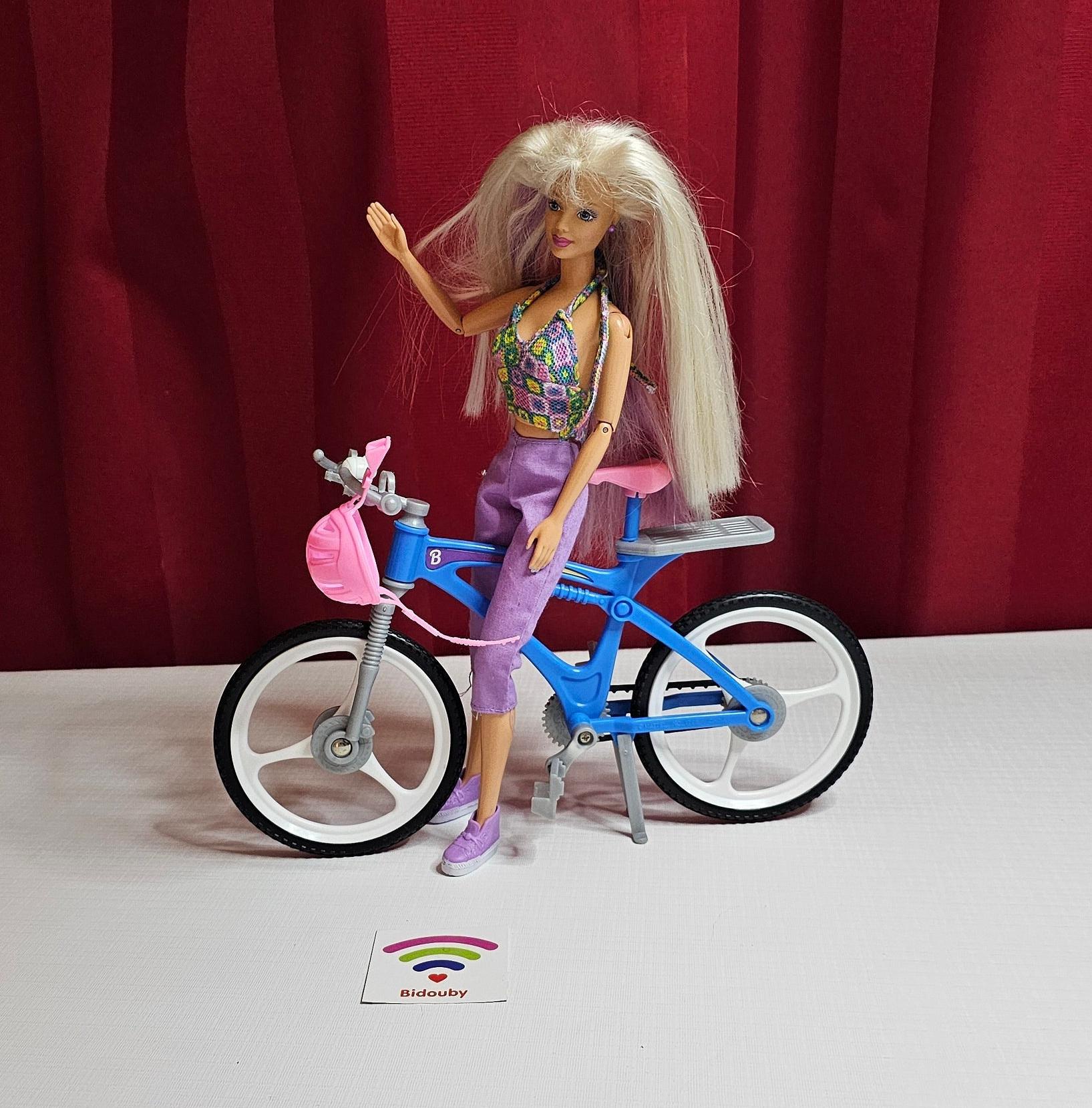 Barbie Bicycle Barbie Bicycle Doll Blue Etsy Canada