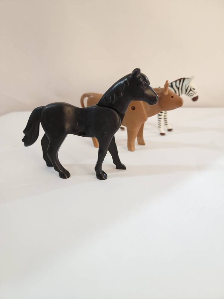 Playmobil Zebra Horse Bull Zoo Ark Safari Animals Vintage Lot - Etsy