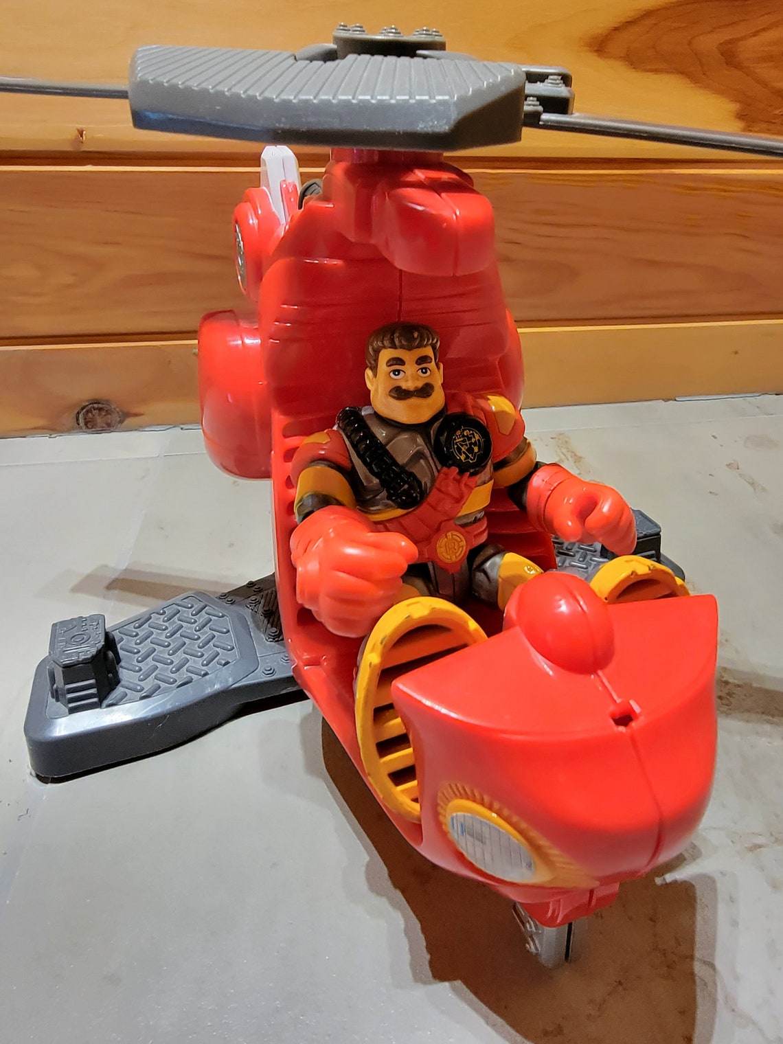 Vintage Fisher Price Rescue Heroes Helicopter Red + Figurine - Etsy