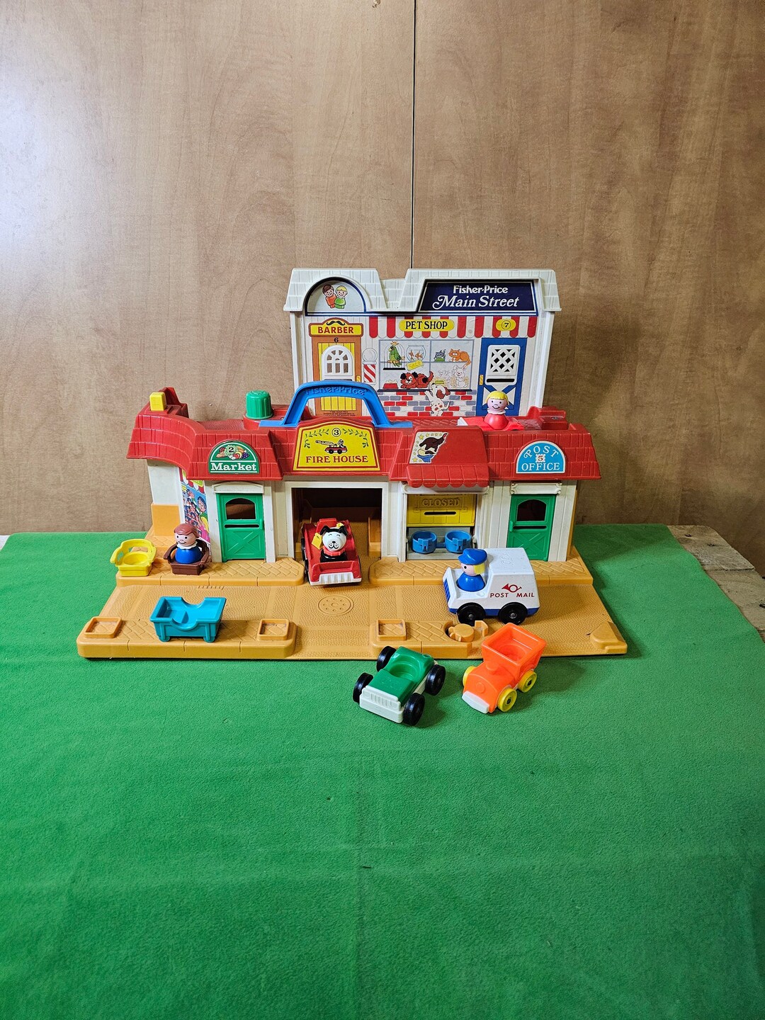 Fisher Price Vintage Little People Main Street House Lot 1986 #2368 ...