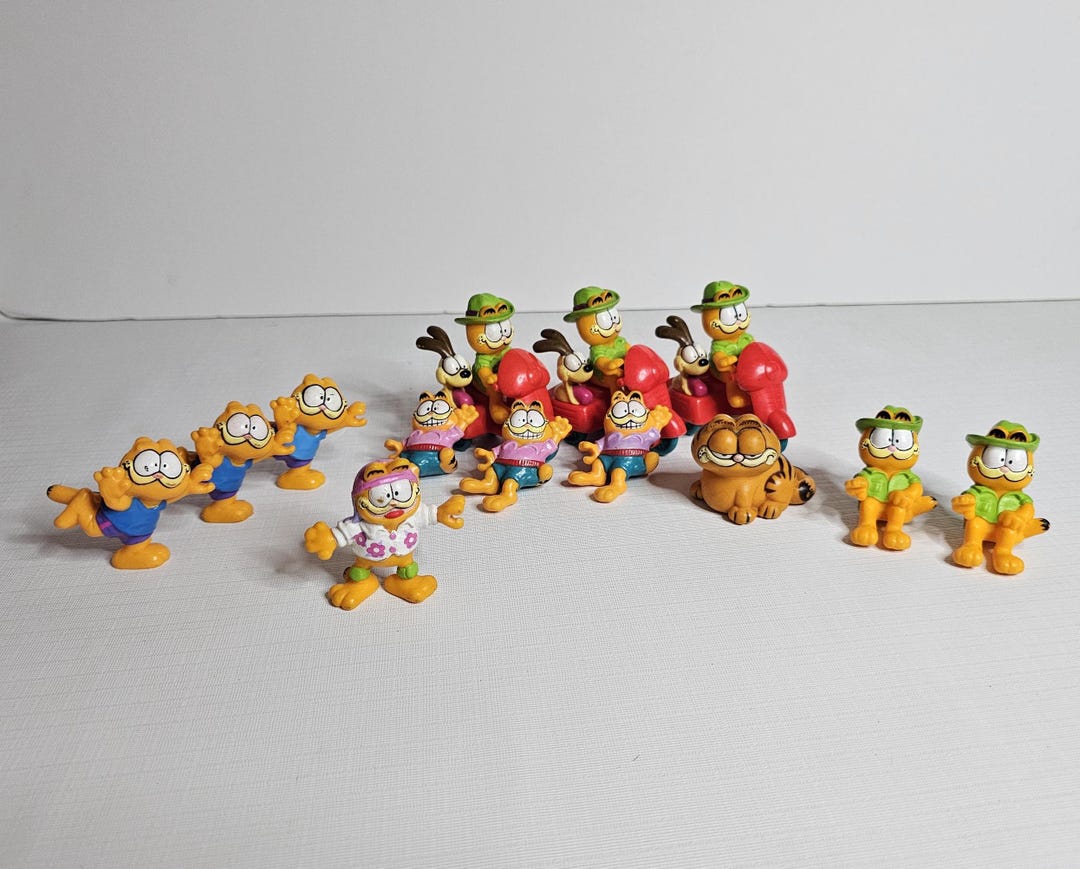 Vintage Garfield the Cat PVC Toy Figures 1978 / 1981 Figurines Mix ...