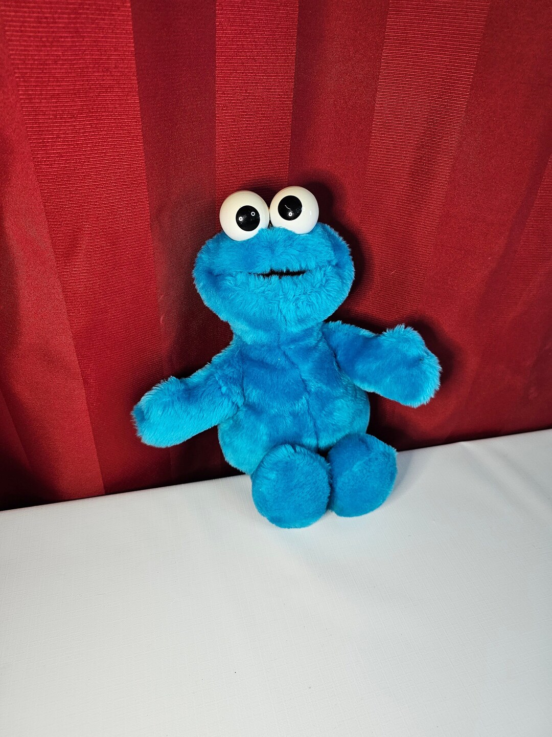 Sesame Street Tickle Me Cookie Monster Plush Blue Tyco Vintage 1997 - Etsy