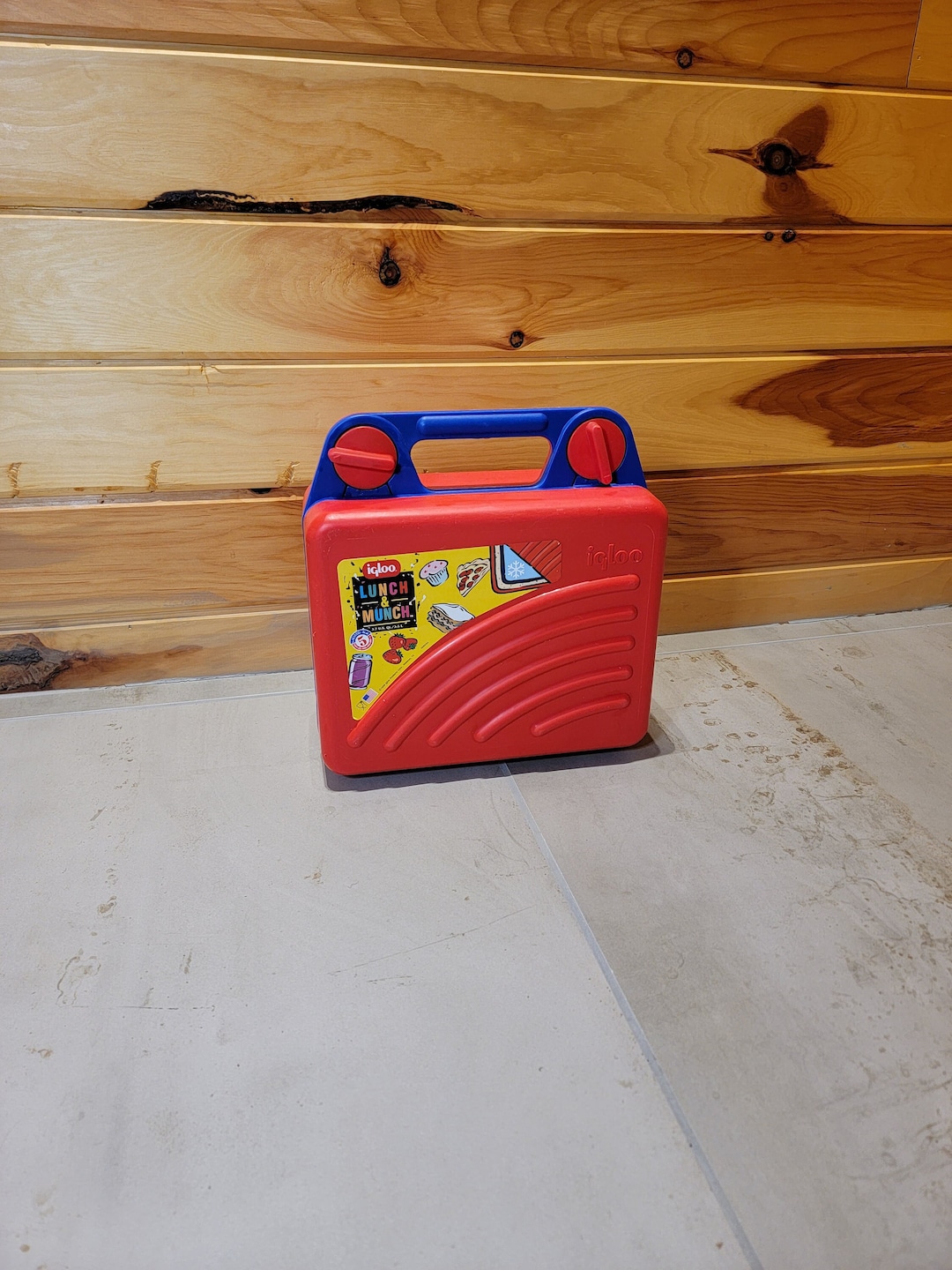 Vintage Igloo Lunch Box Cool Kase Case Blue Red 1998 - Etsy