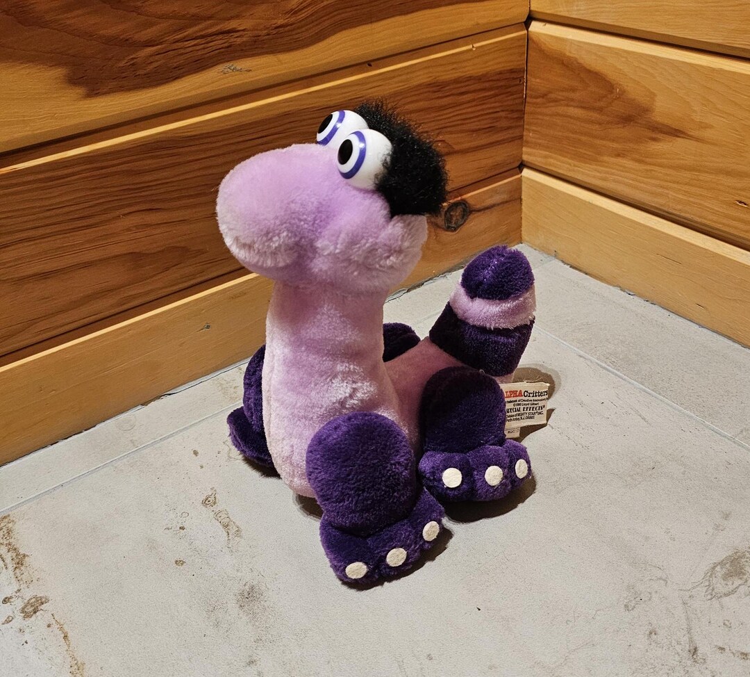 Alpha Critters j 1986 Plush Purple Lloyd Gilbert - Etsy
