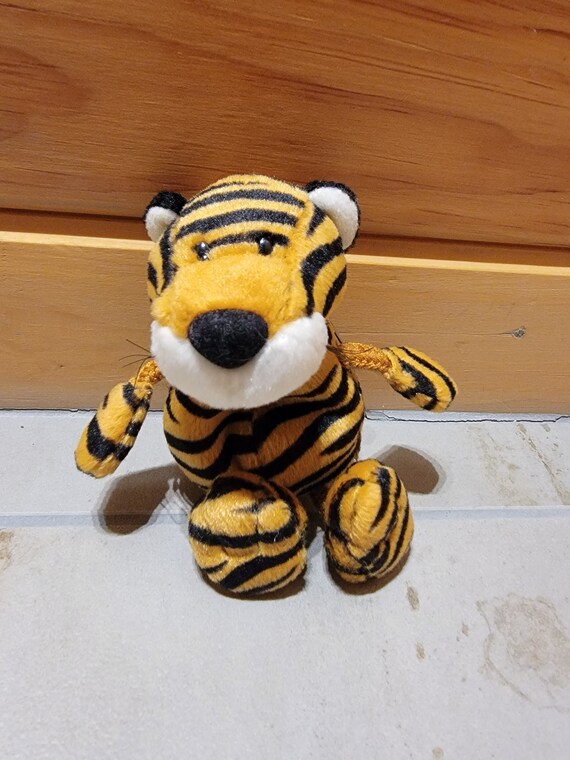 Vintage Lot Tiger Tortoise Plush Keychain - Gem