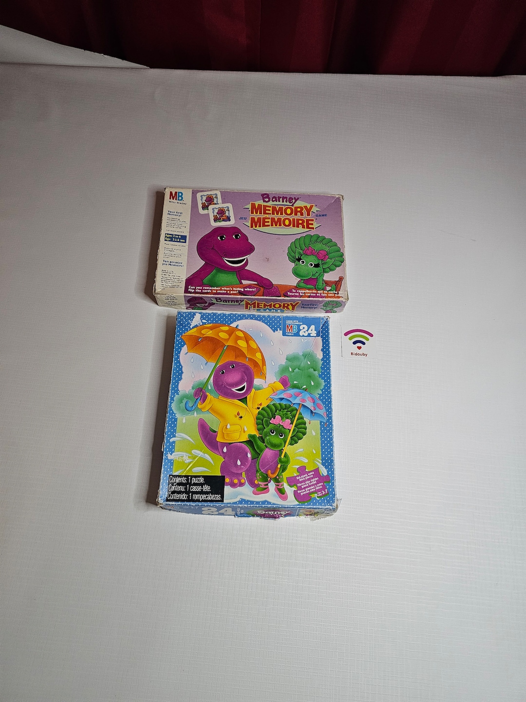 Barney Games Set of 2 Vintage Puzzles and Memory Games 1993 USA Made ...