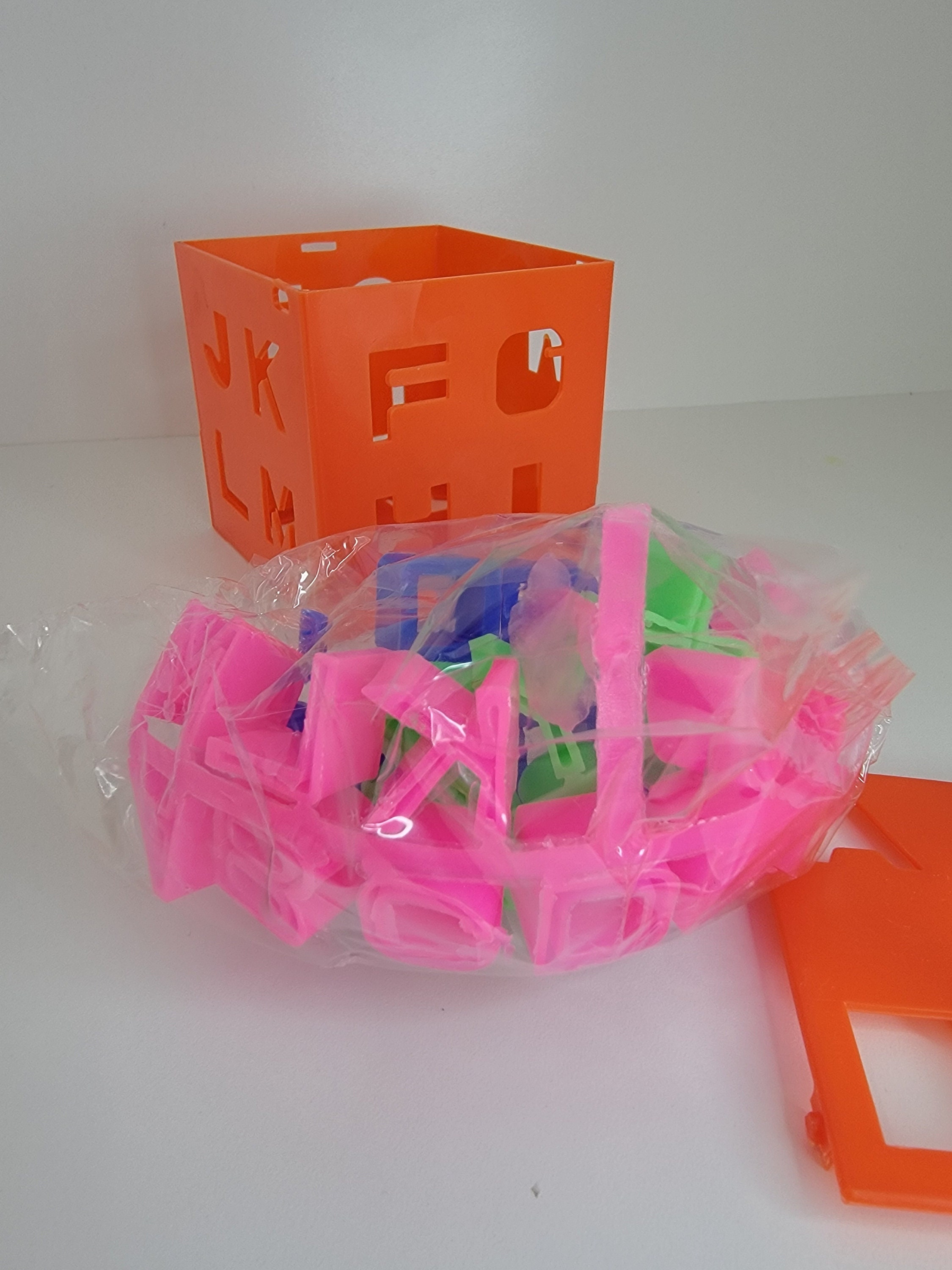 Vintage Alphabet Box Set Cube Plastic Learning Blocks Letters - Etsy