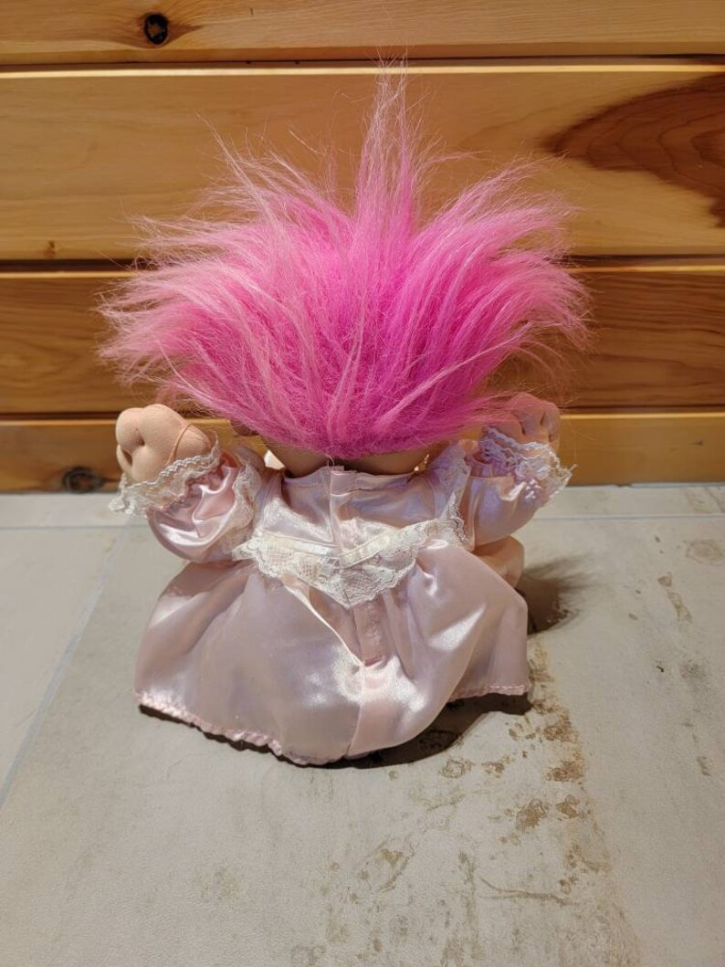 Troll Doll Russ Vintage Bright Pink Hair Pink Dress - Etsy