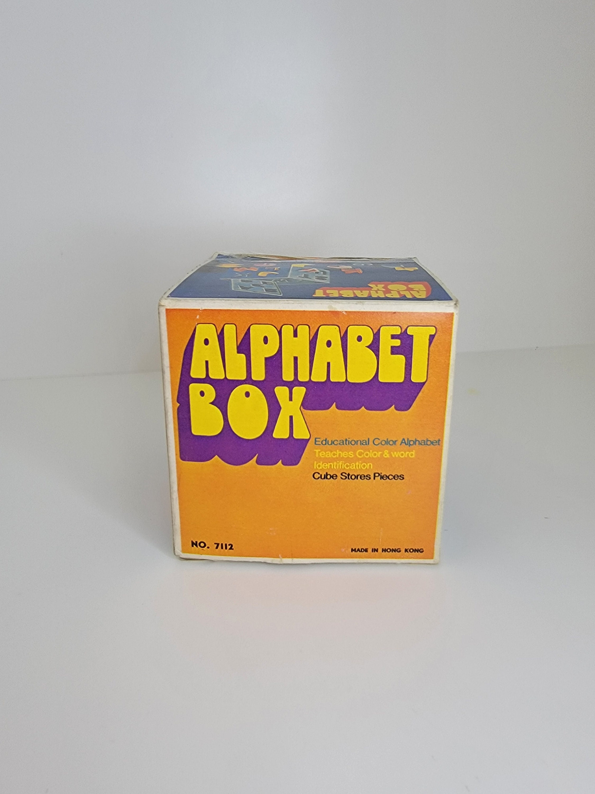 Vintage Alphabet Box Set Cube Plastic Learning Blocks Letters - Etsy
