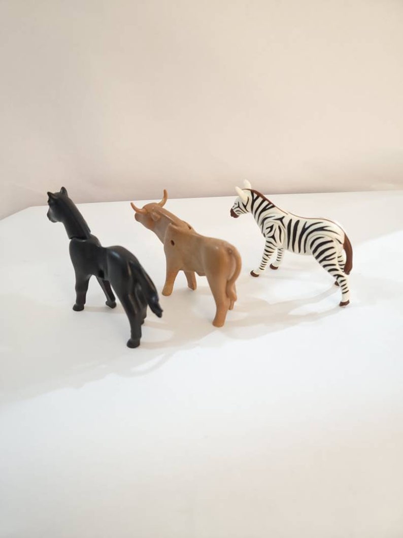 Playmobil Zebra Horse Bull Zoo Ark Safari Animals Vintage Lot - Etsy