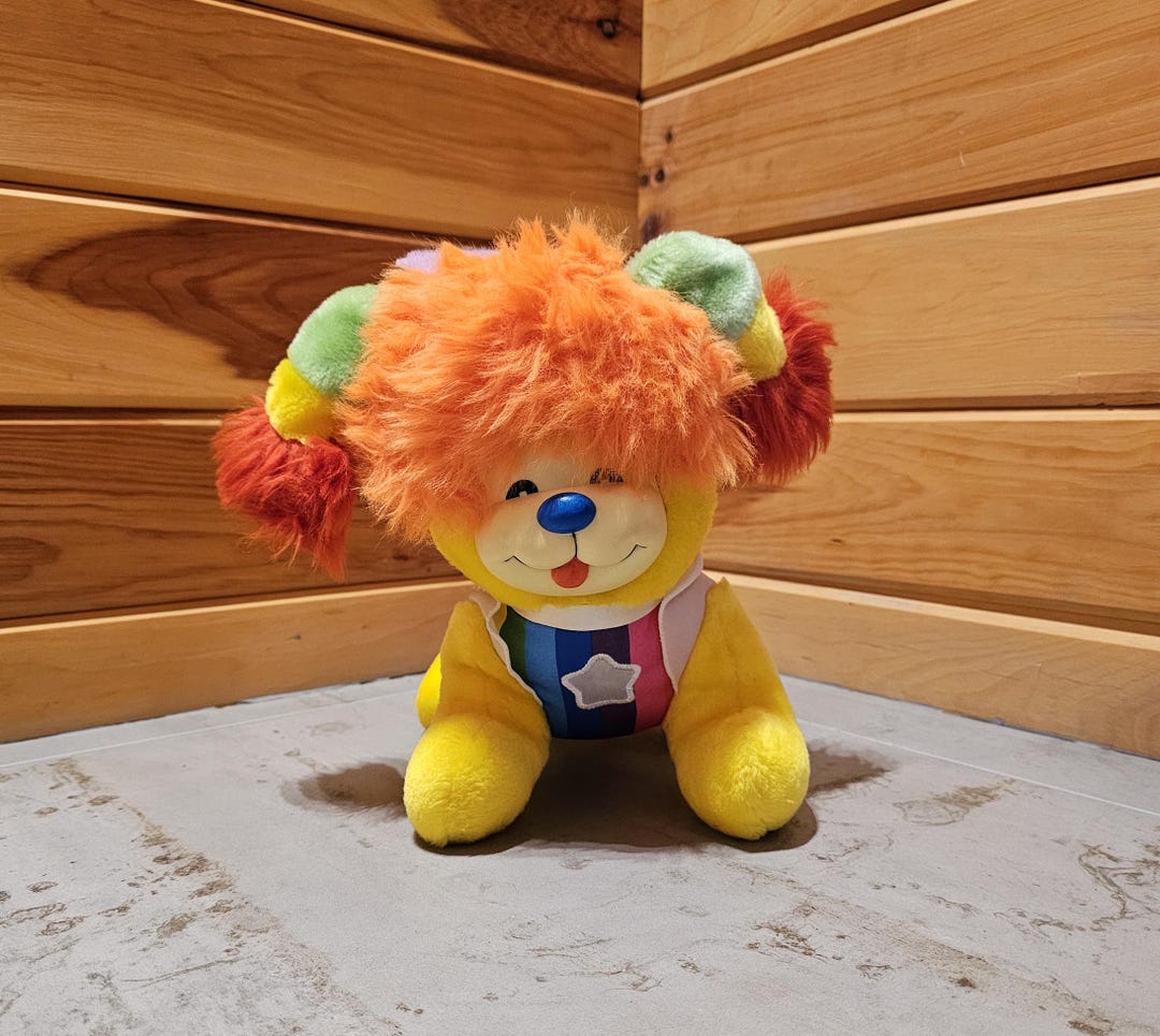 Rainbow Brite Yellow Multicolor Plush Dog MATTEL - Etsy