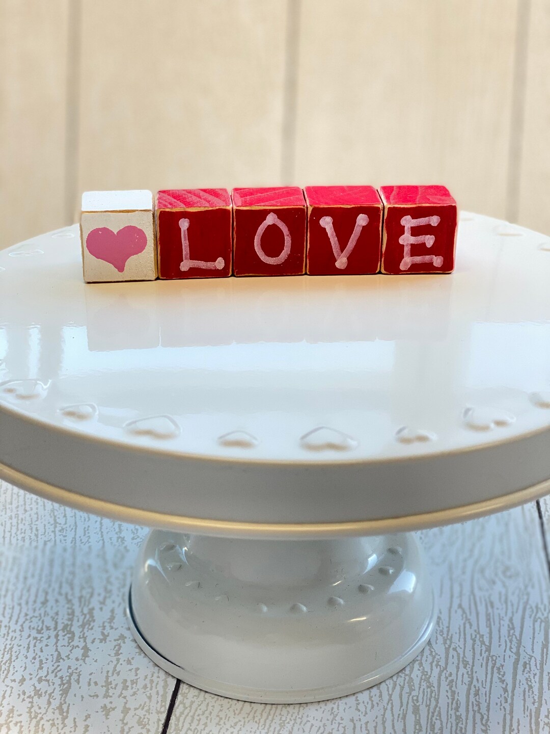 Miniature Love Blocks, Hearts and Love Mini Blocks - Etsy
