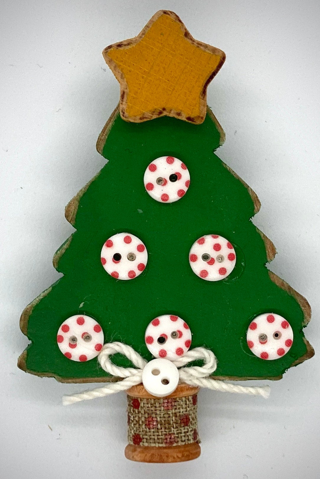 Wooden Christmas Tree Pin, Wooden Christmas Tree Brooch - Etsy