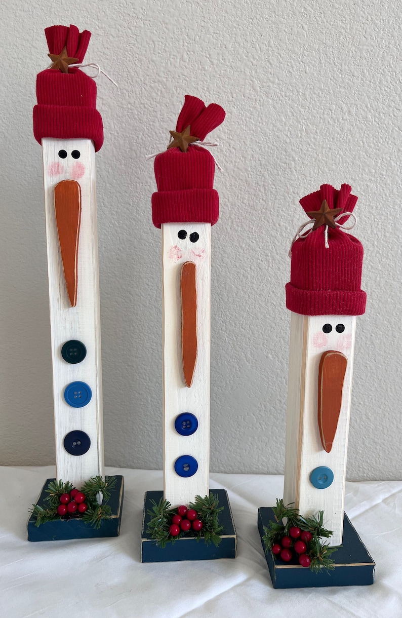 Medium Stick Snowman - Etsy