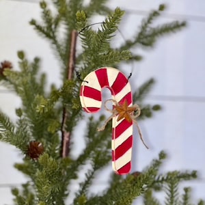 Wooden Candy Cane Ornament - Etsy