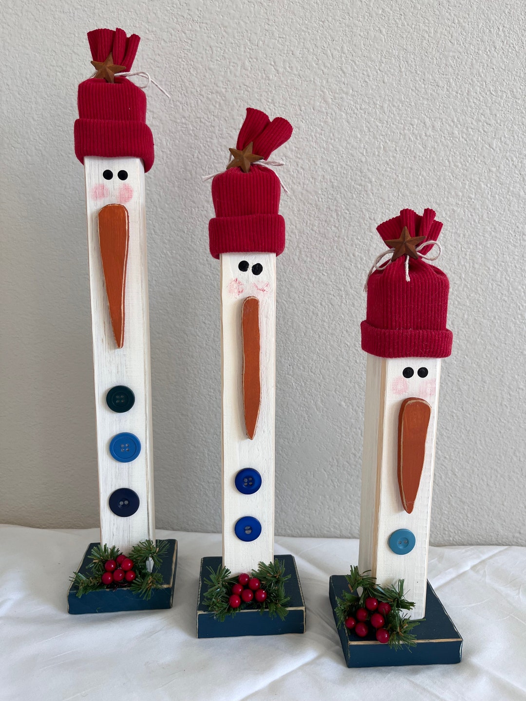 Stick Snowman Set - Etsy