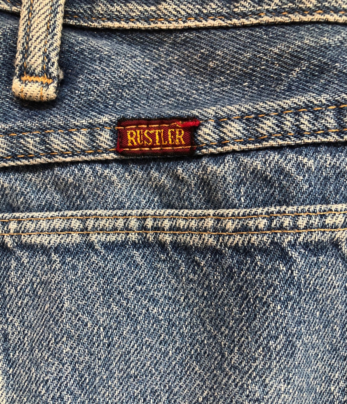 90s Dark Worn Rustler Denim Slim Shorts - Etsy