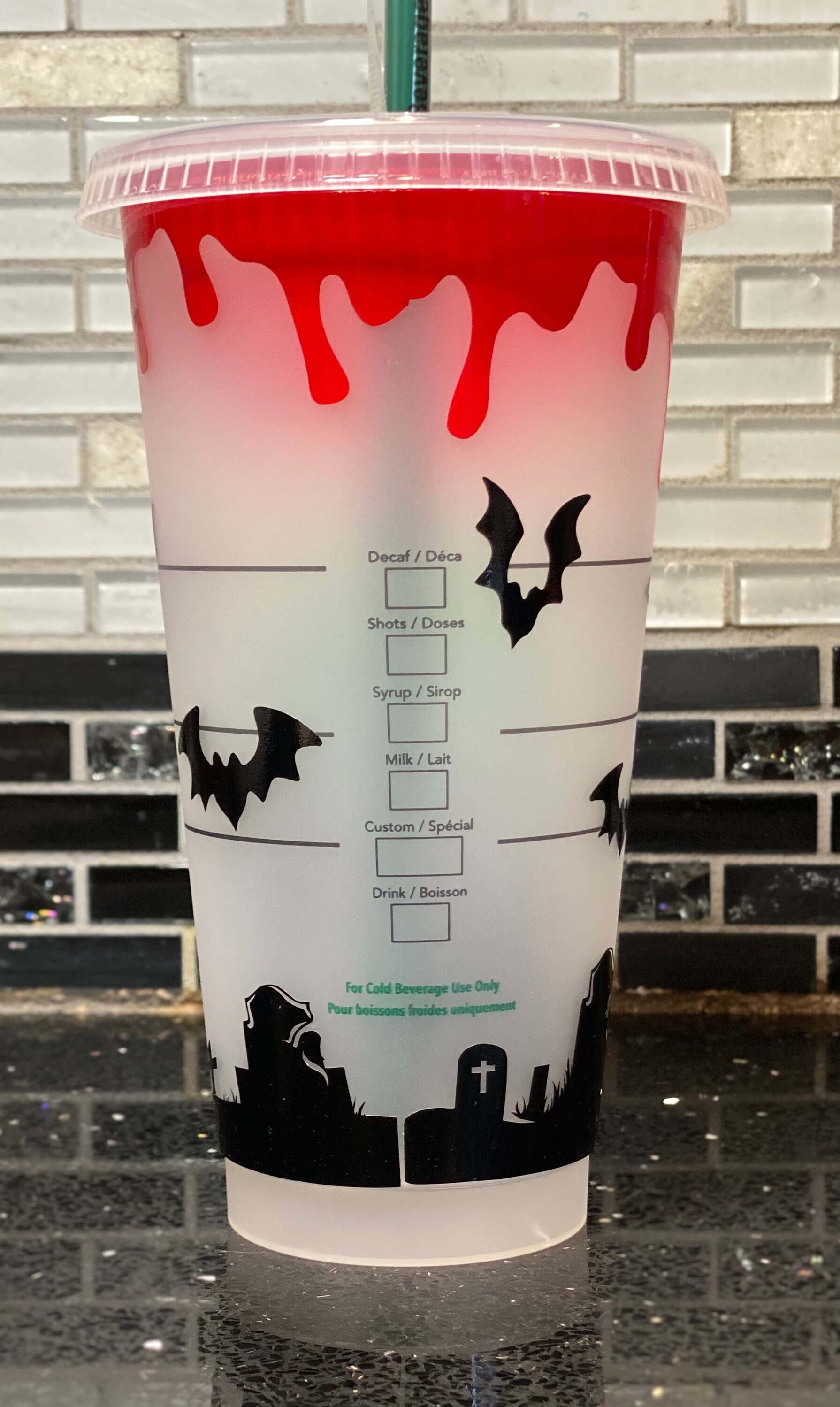 Spooky Starbucks Cup Blood Drip Cup Scary Gift Chiller Cup | Etsy