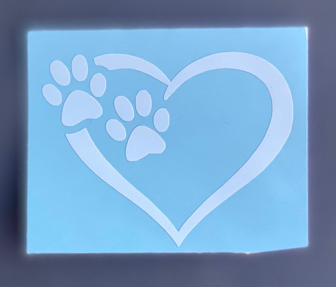 Love Dog Vinyl Decal, Heart Pups Decal, Dog Family Decal, Vinyl Decal ...