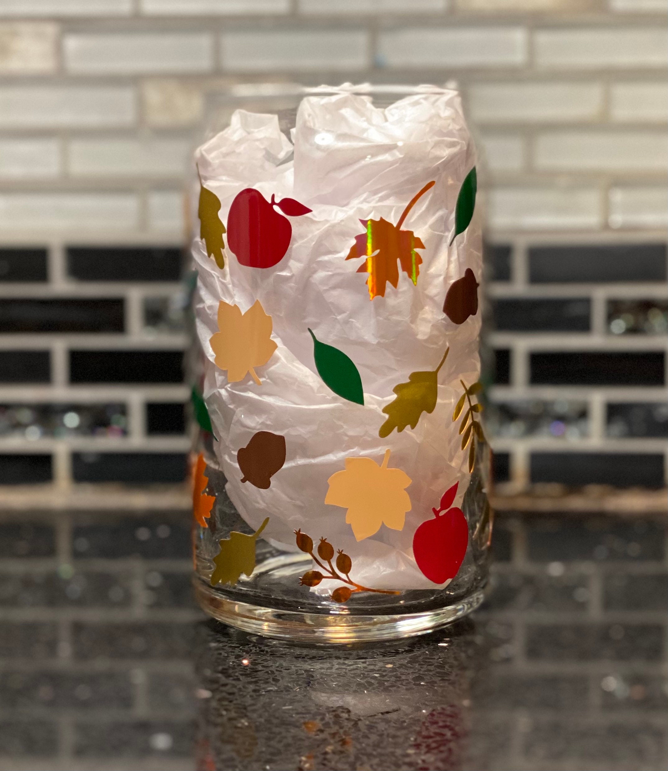 Hello Fall Beer Can Glass Iced Coffee Glass Fall Junkie - Etsy