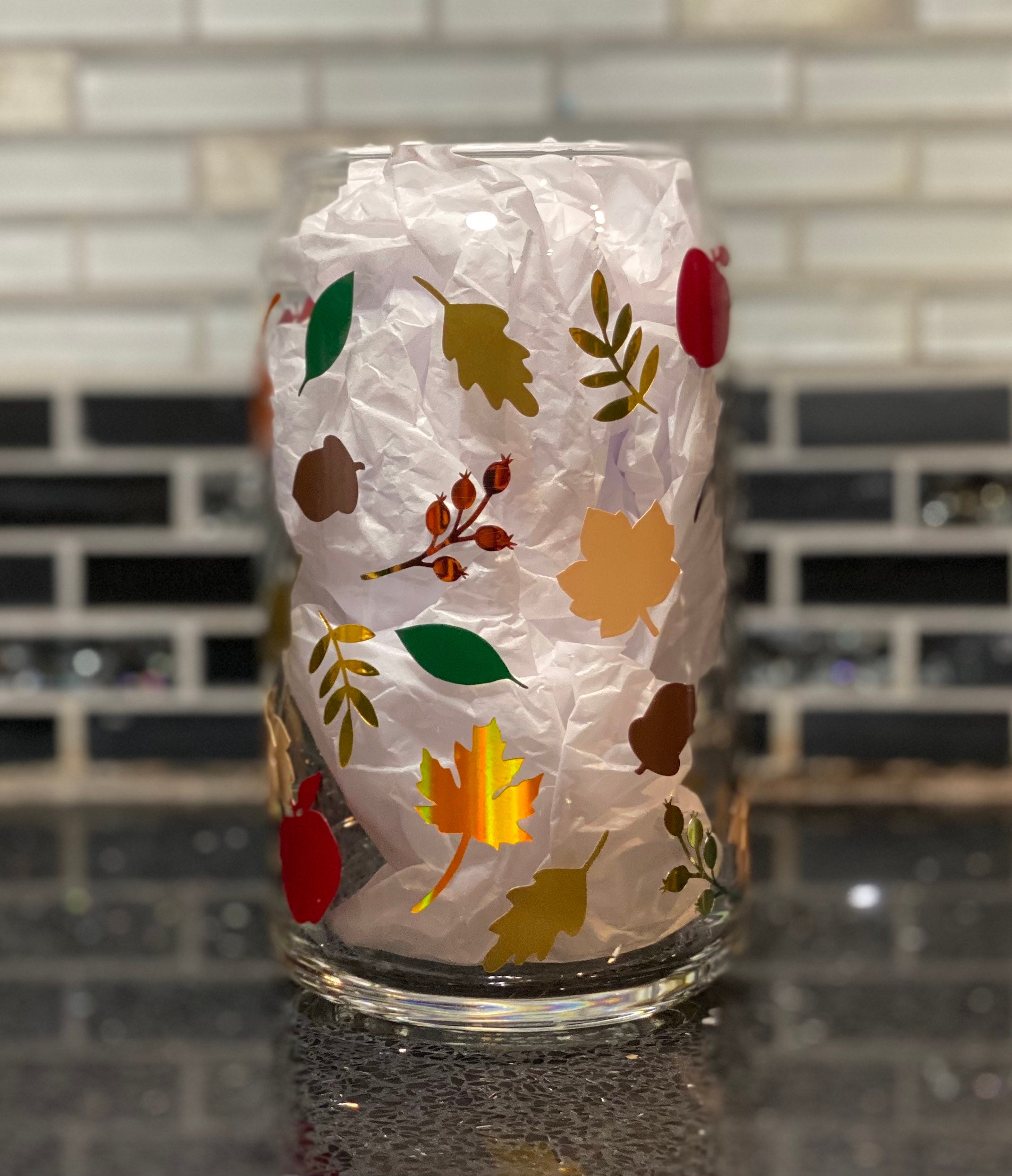 Hello Fall Beer Can Glass Iced Coffee Glass Fall Junkie - Etsy