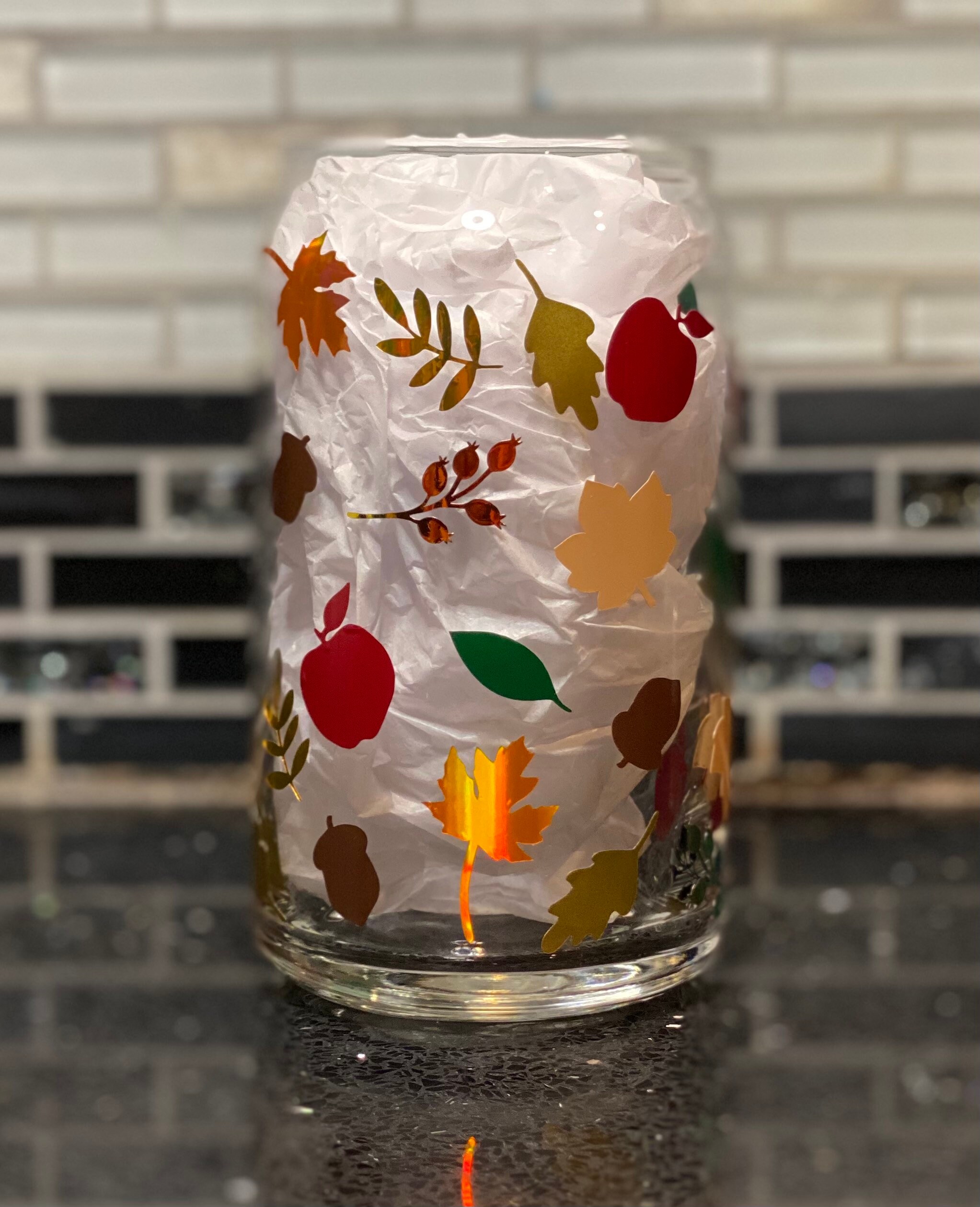 Hello Fall Beer Can Glass Iced Coffee Glass Fall Junkie - Etsy