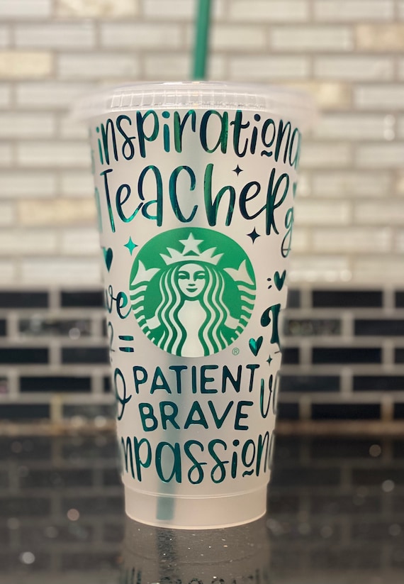 Teacher Starbucks Cup Educator Cup Teacher Inspired Tumbler | Etsy