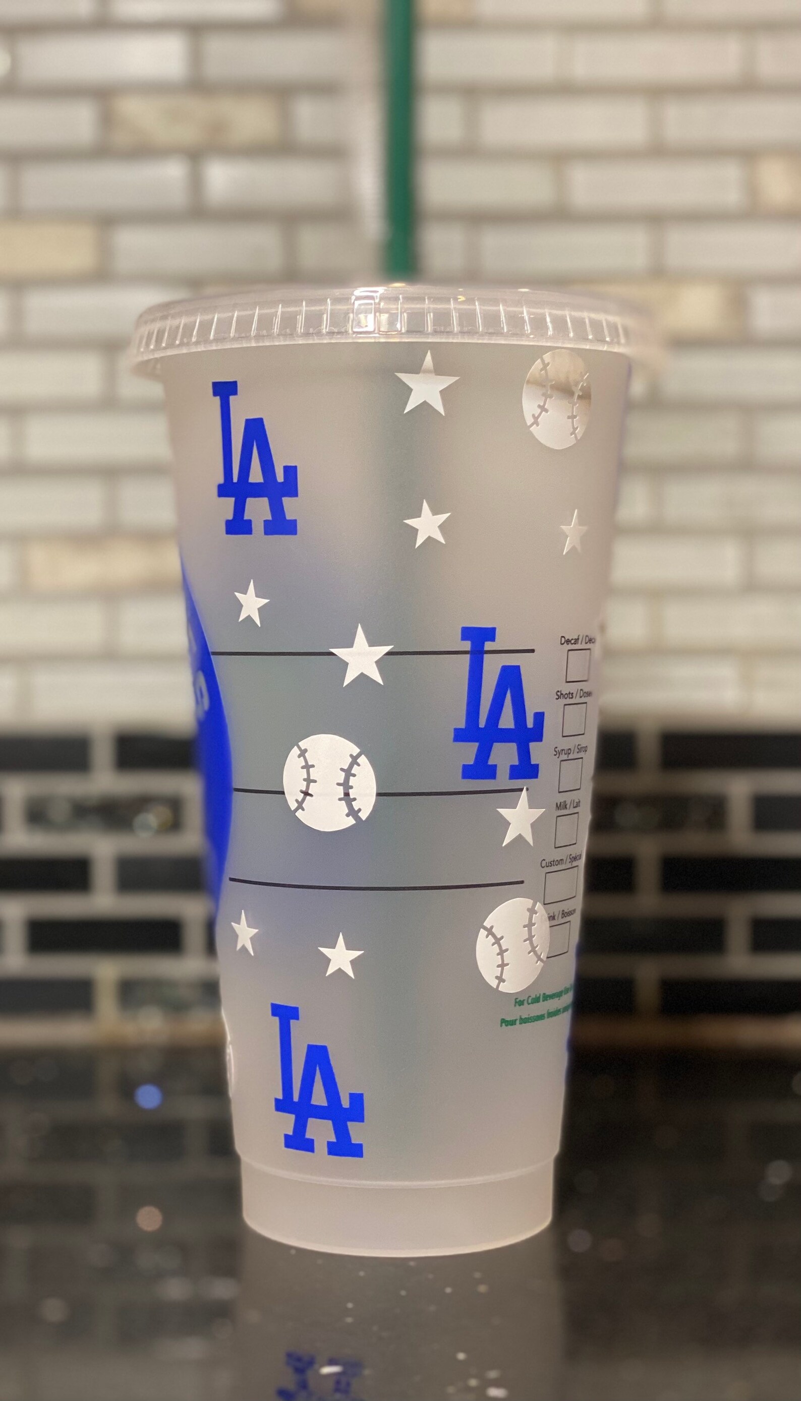 Dodgers Starbucks cup Los Angeles Dodgers Starbucks cup LA | Etsy