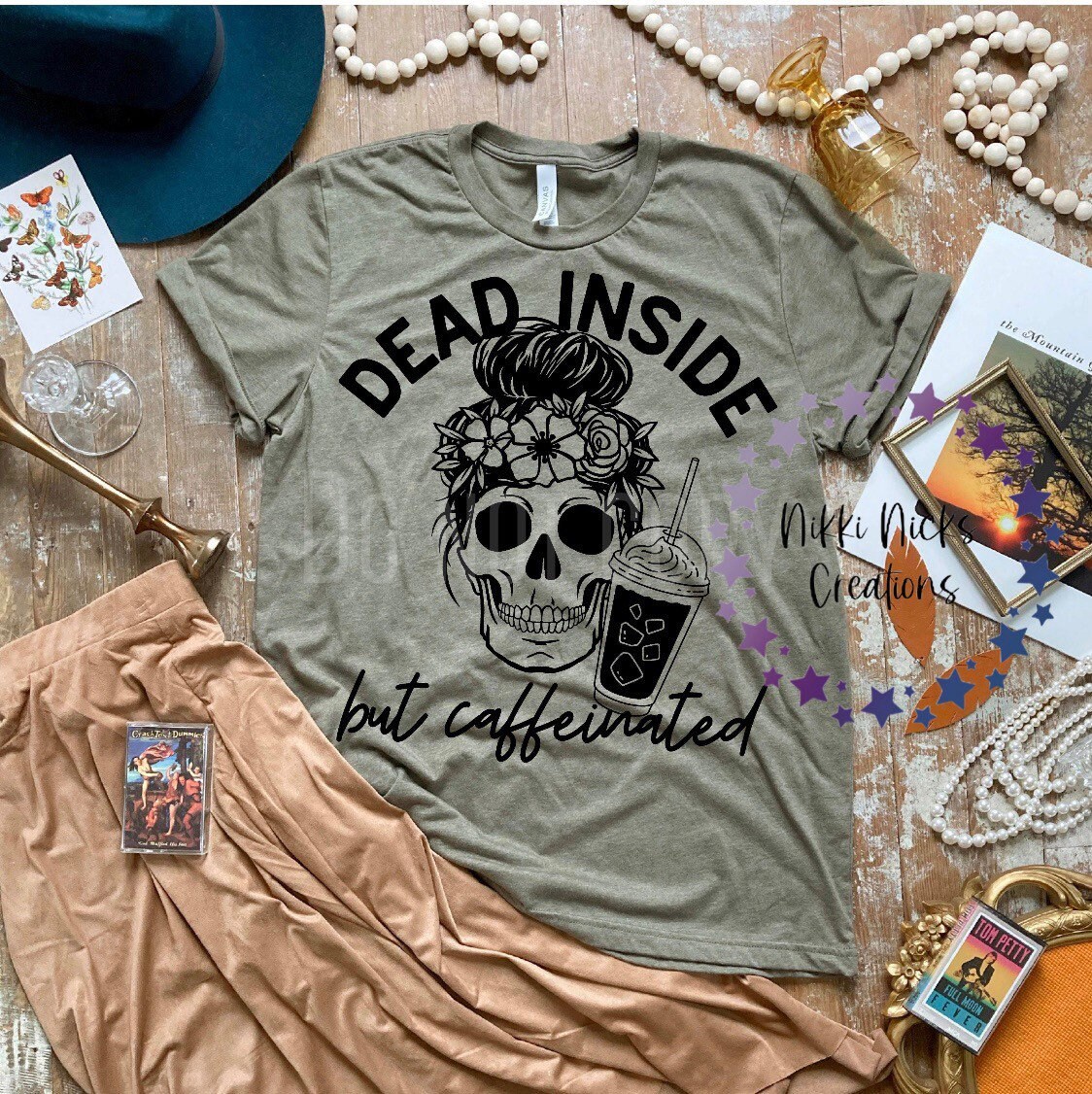 Dead Inside But Caffeinated Shirt Dead Inside Caffeinated Etsy