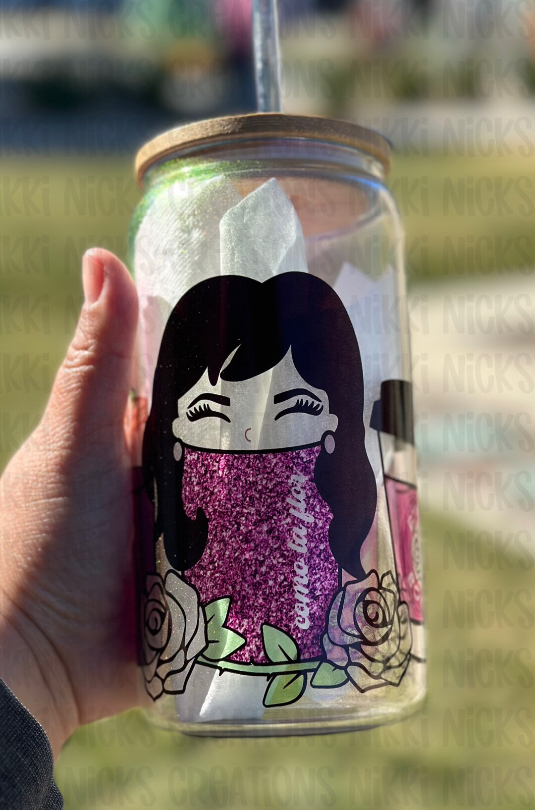 Selena Coffee Cup, Glass Can Cup, Queen of Tejano Music Cup, Cute Glass ...