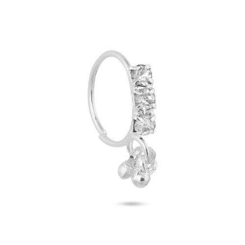 Fancy X Stone Dangle Nose Ring | Etsy