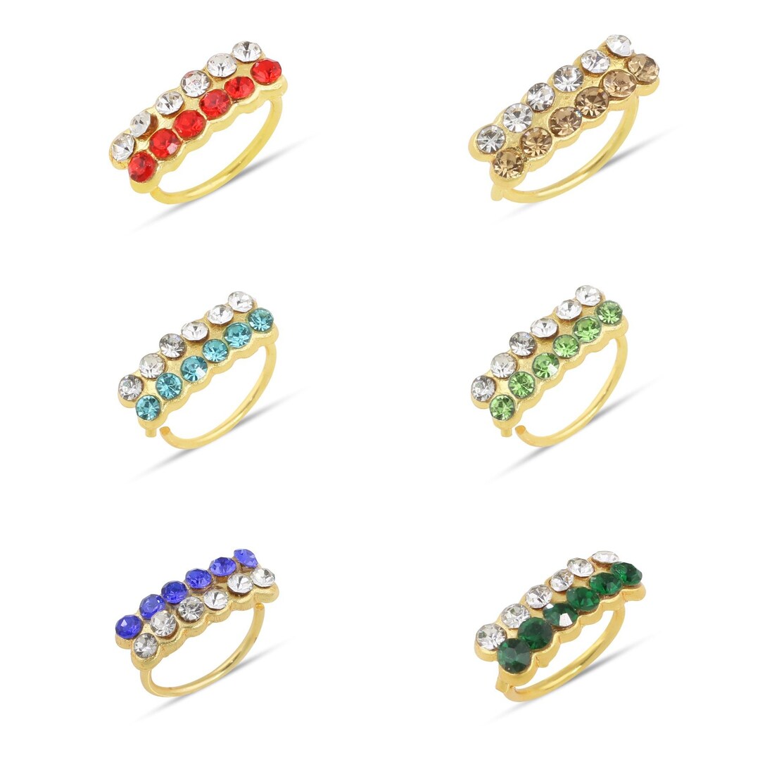 6 Pack of Thick Colored Nose Ring - Etsy UK